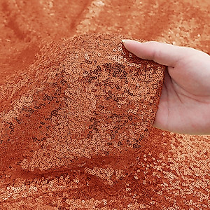 Sugargirl Orange Sequin Backdrop Curtain 2 Panels 2FTx8FT Glitter Orange Background Drapes Sparkle Photography Backdrop for Party Wedding Birthday Wall Decoration