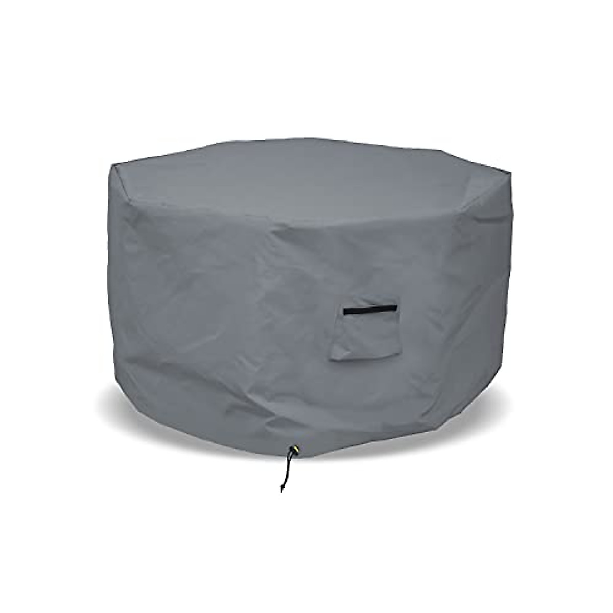Octagon Fire Pit Cover 12 Oz Waterproof - 100% Weather Resistant Outdoor Fire Pit Table Cover with Air Pocket & Drawstring for Snug Fit (20" H x 42" D, Grey)