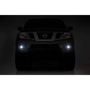 Rough Country 2" Square SAE LED Fog Lights | 2400 Lumens | Pair - 70907