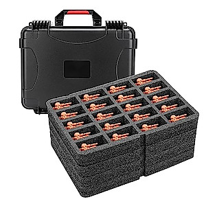 Miniature Storage Hard Shell Figure Case - 80 Slot Figurine Minature Carrying Case with Foam Layer for Miniatures Compatible with Warhammer 40k, DND & More (80)