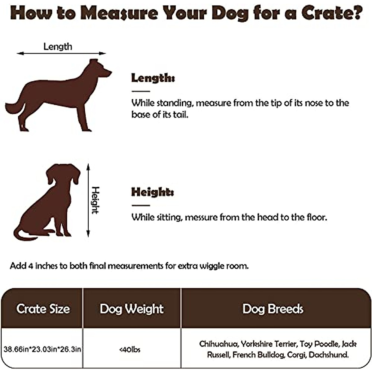 BOEASTER Corner Dog Crate Furniture, Wooden Dog Kennel End Table with Door Furniture Style Dog House Pet Crate Indoor Use for Small Medium Dogs (L38.65 x W23.03 x H26.3in)