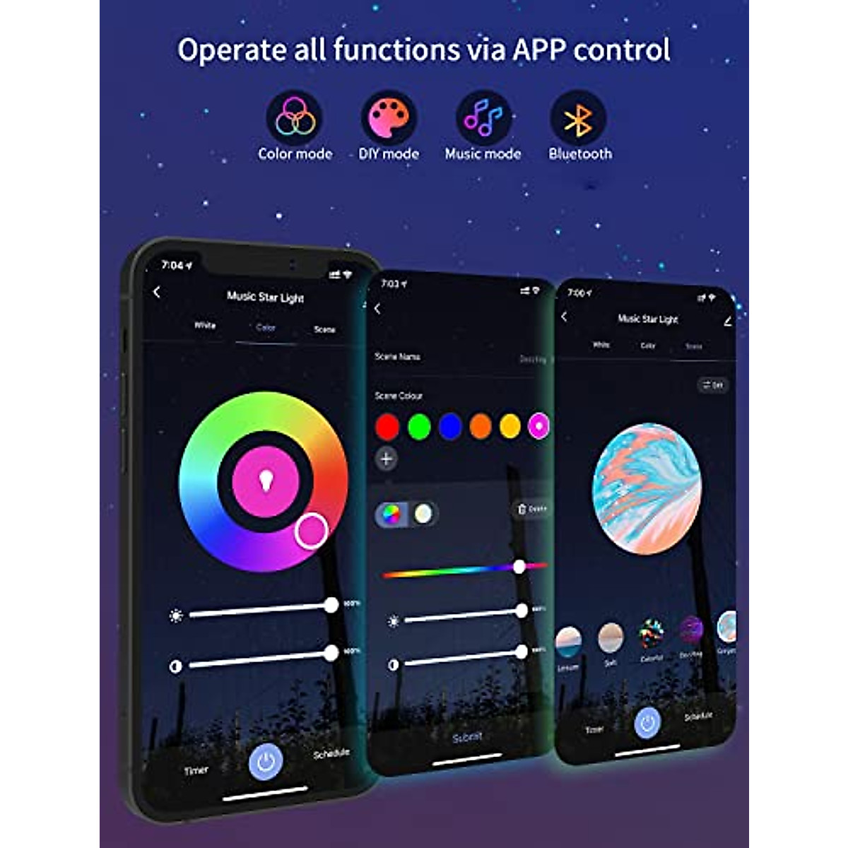 Galaxy Projector Star Projector with Remote/Smart APP Control&Voice Control&Music Speaker&Timer,Starry Sky Night Light Projector for Kids Adults Bedroom/Party/Valentine's Day/Holiday Decoration