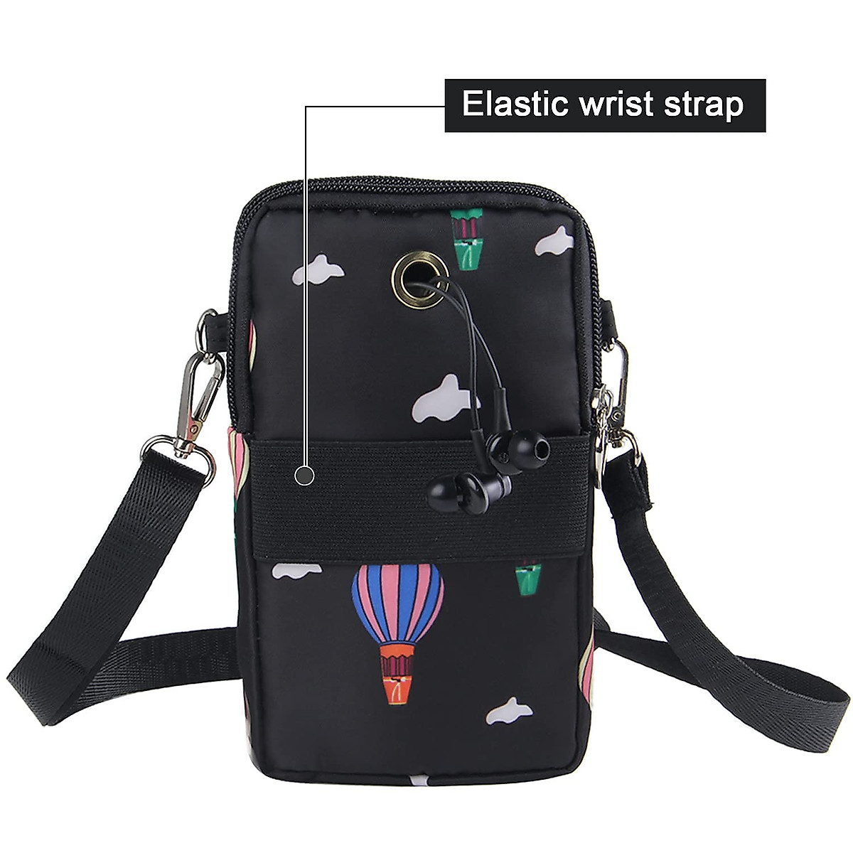 Freie Liebe Small Crossbody Bag Nylon Cell Phone Purse for Women Mini Lightweight Phone Wallet