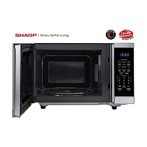 SHARP ZSMC1464HS Oven with Removable 12.4" Carousel Turntable. Orville Redenbacher's Certified Cubic Feet, 1100 Watt with Inverter Technology Countertop Microwave, 1.4 CuFt, Stainless Steel