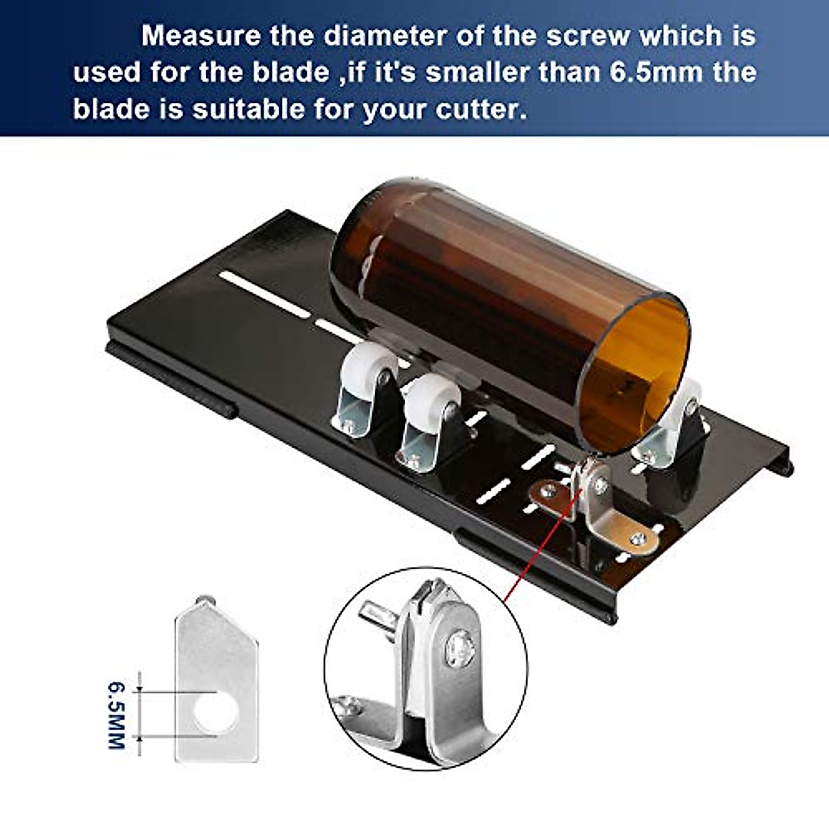 Replacement Blades for Glass Bottle Cutter 2 Packs, Metal Coating Cutting Blades Replacement for Bottle & Lens Cutting Machine, Fit Most Brands of Glass Bottle Cutter Machine