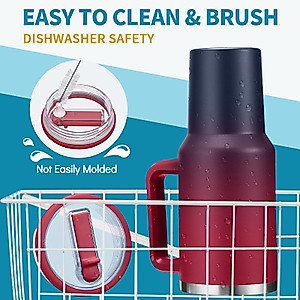 BENZZO Tumbler with Lid and Straw - 100% Leakproof Flip Straw Travel Mug 40 oz, Reusable Insulated Tumblers Stainless Steel for Hot and Cold, Gifts for Women & Men,Car Cup Holder Friendly