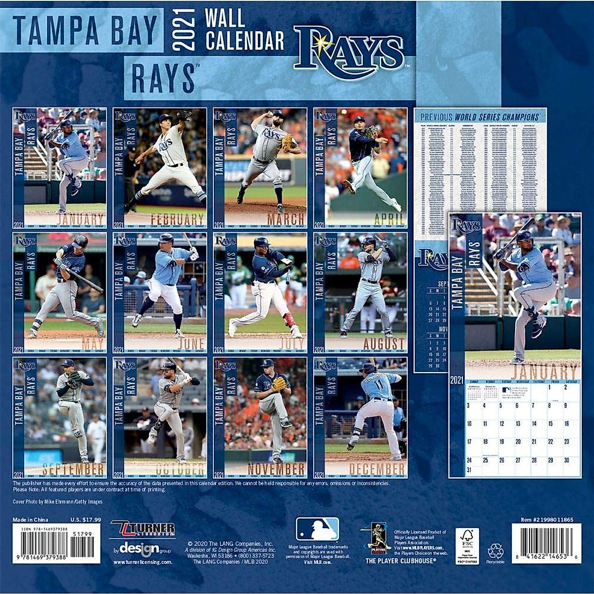 Tampa Bay Rays 2021 Calendar