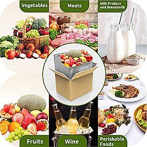 XCLBTFDC Insulated Shipping Boxes with Aluminum Foil Insulated Liner, Styrofoam Cold Delivery Carton Cooler Box with Thermal Bag Liner for Shipping Frozen Food,Moving,Mailing (2 Sets-14"X 11.5"X 9.6")