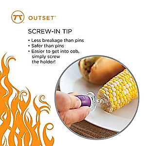 Outset Screw-In Corn Holders, Set of 20