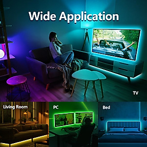 KEXU LED Lights for TV 9.84ft USB Led Strip Lights for 22-65 in TV LED Lights RGB Music Sync TV Backlights with APP Control LED Lights for Bedroom Décor