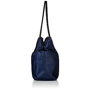 Calvin Klein Mallory Nylon North/South Vertical Branding Tote, Navy