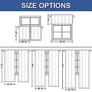 VERTKREA Curtains Flower Watercolor Window Drapes Blue Valance 52 × 18 Inches Flower and Leaves Rod Pocket Valances for Kitchen Bathroom Living Room Bedroom Nursery 1 Panel