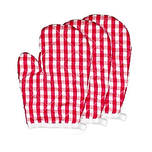 2pcs Kids Heat Insulation Anti-scald Gloves Kitchen Microwave Oven Gloves Mitts Baking Gloves