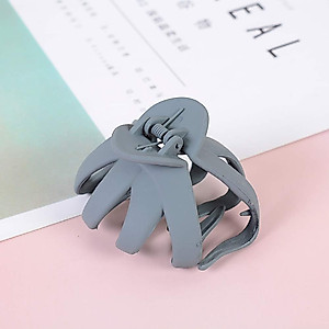 UTENEW Set of 6 Medium Hair Claw Clips No-Slip Grip Octopus Jaw Clips Matte Thick Hair Clips, Women Girl Daily Hairstyle Accessories