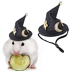 FEBUD 1/4 Pieces Halloween Pet Hats, Adjustable Mini Cute Pet Hat, Hamster Hat for Pets, Halloween Pet Costume Accessories for Snake, Hamster, Guinea Pig