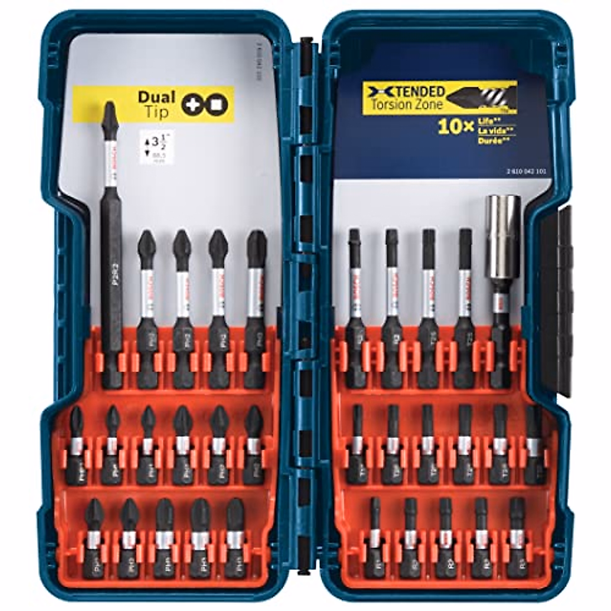BOSCH SBID32L 32-Piece Impact Tough Screwdriving Bit Assorted Set with Included Case