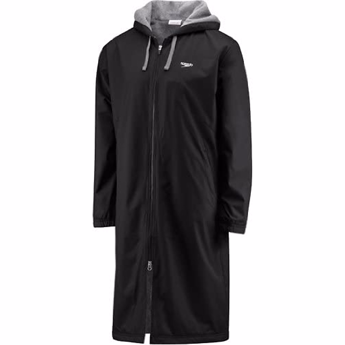 Speedo womens Parka Jacket Fleece Lined Team Colors down outerwear coats, Speedo Black, Medium US