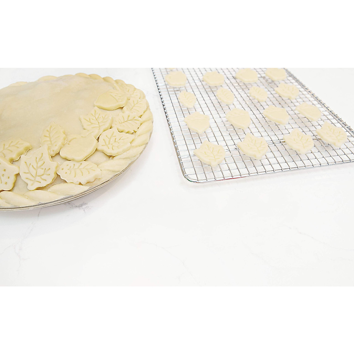 Talisman Designs Plunger Style Pie Crust Cutters, Fall Design, 4-Piece Set