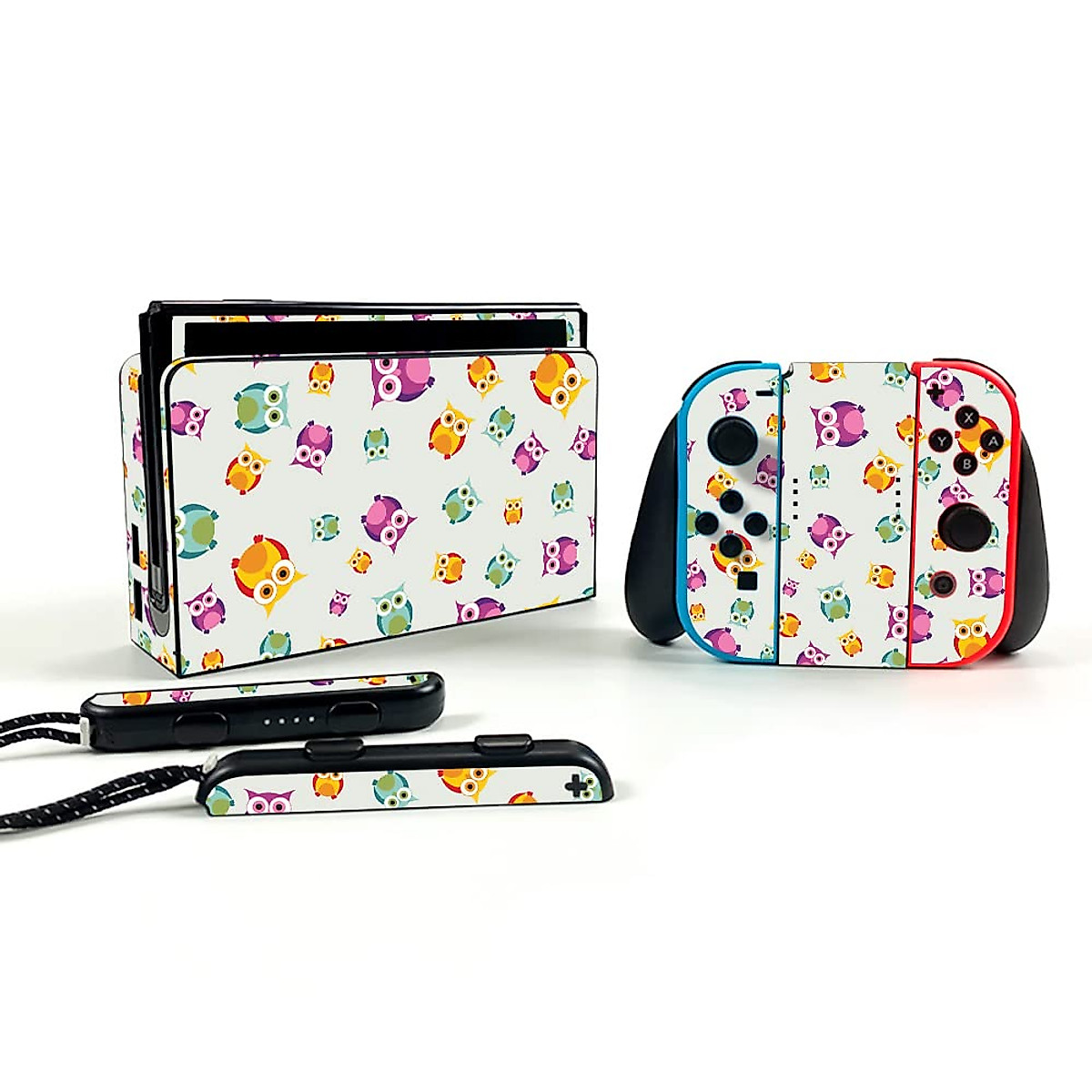 MightySkins Skin Compatible with Nintendo Switch OLED - Owls | Protective, Durable, and Unique Vinyl Decal wrap Cover | Easy to Apply, Remove, and Change Styles | Made in The USA