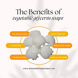 ABB Inc White Seashell Soaps for Nautical or Beach Theme Bridal Shower, Wedding or Baby Guest Bath, Beach Scented Glycerin - Pack of 20