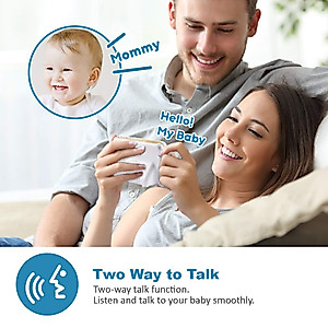 Nannio Comfy Ace Baby Monitor with Remote Pan-Tilt-Zoom Camera and 3.5inch LCD Screen, Infrared Night Vision, VOX, Alarm System, Two Way Talk, Lullaby, Baby Room Temperature