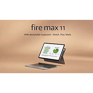 Amazon Fire Max 11 tablet and Keyboard Case bundle, power, fun, and productivity, octa-core processor, 4 GB RAM, 14-hour battery life, 64 GB, Gray