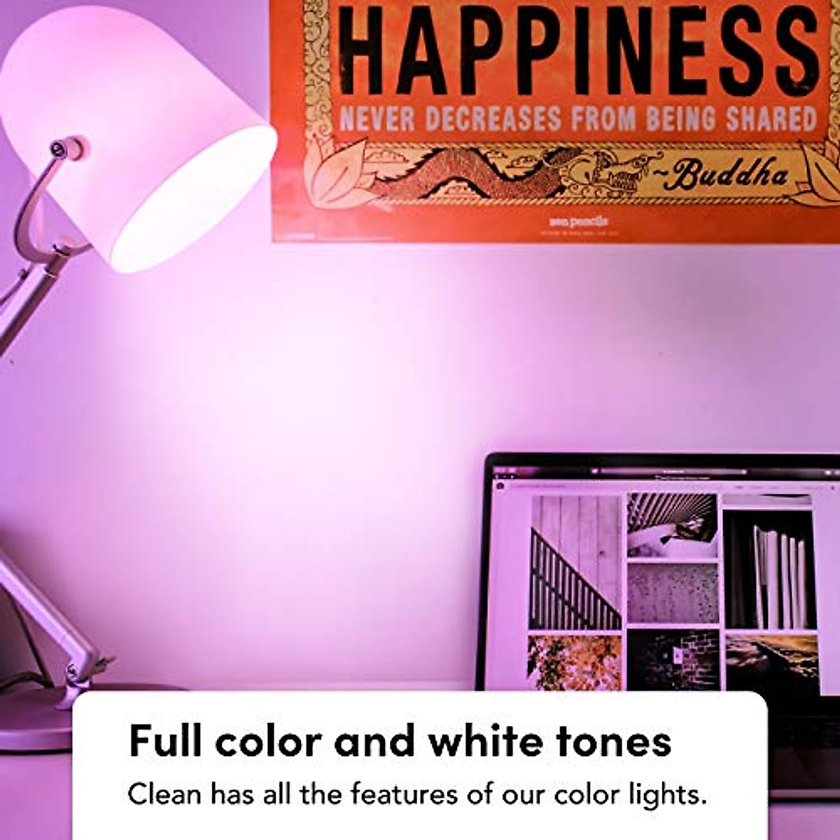 LIFX Clean, A19 1100 lumens, Full Color with Antibacterial HEV, Wi-Fi Smart LED Light Bulb, No Bridge Required, Works with Alexa, Hey Google, HomeKit and Siri (1-Pack)