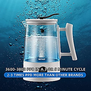 Glass Hydrogen Generator Water Kettle,Hydrogen Rich Water Kettle,Water Ionizer With SPE PEM Technology 1.7L Alkaline Ionizer Generator Electrolysis Generator Hydrogen Content up to 3600 PPB