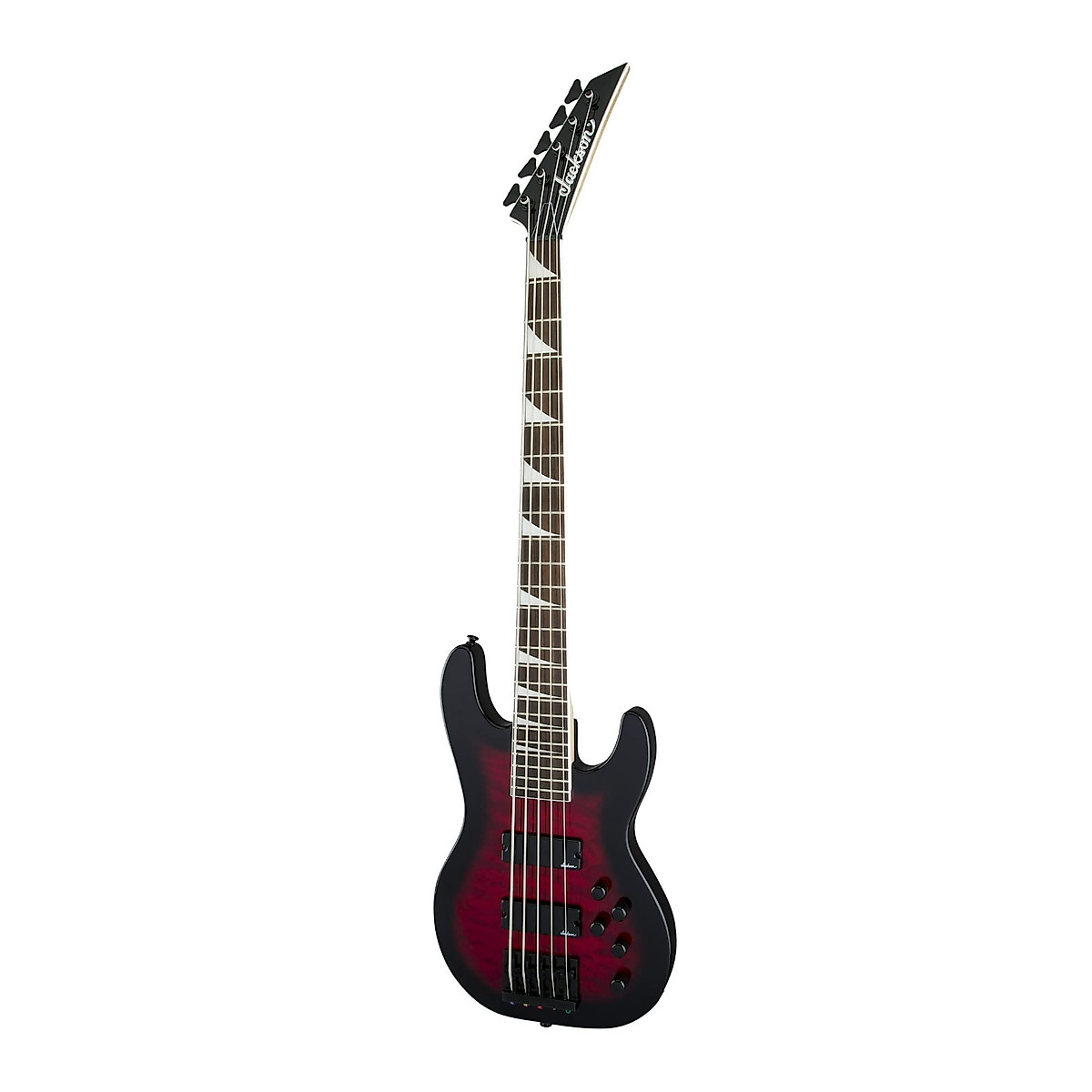 Jackson JS Series 5-String Concert Bass JS3VQ, Transparent Red Burst, Amaranth Fingerboard