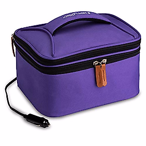 HotLogic 16801174-PUR Food Warming Tote Lunch Bag Plus 12V, Purple