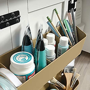 Sauder Miscellaneous Craft Cart, L: 39.29" x W: 19.49" x H: 28.54", Soft White finish