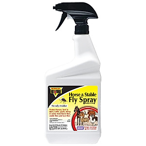 REVENGE Horse & Stable Fly Spray, 32 oz Ready-to-Use, Long Lasting Insecticide Controls and Repels Fleas and Ticks