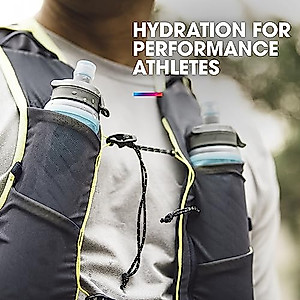 HydraPak UltraFlask Speed 500ml 2-Pack - Collapsible Soft Flask Water Bottle for Hydration Vests and Running Packs with Easy Open Cap (500 ml/17 oz), Malibu Blue