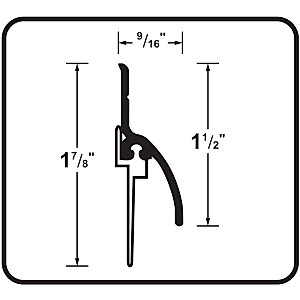 M-D Building Products 68734 1-7/8-Inch Vinyl - 36-Inch DB037 Door Sweep with Drip Cap, Bronze