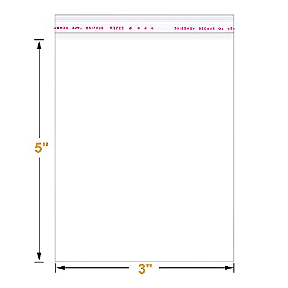Macoota 200 Pcs 3" x 5" Thick 1.6 Mil Clear Self Sealing Resealable Cellophane Poly Bags Heavy-duty Adhesive Cello Plastic Bags Packaging Bakery Cookie Candy Candle Soap Prints Card Gift OPP Bag