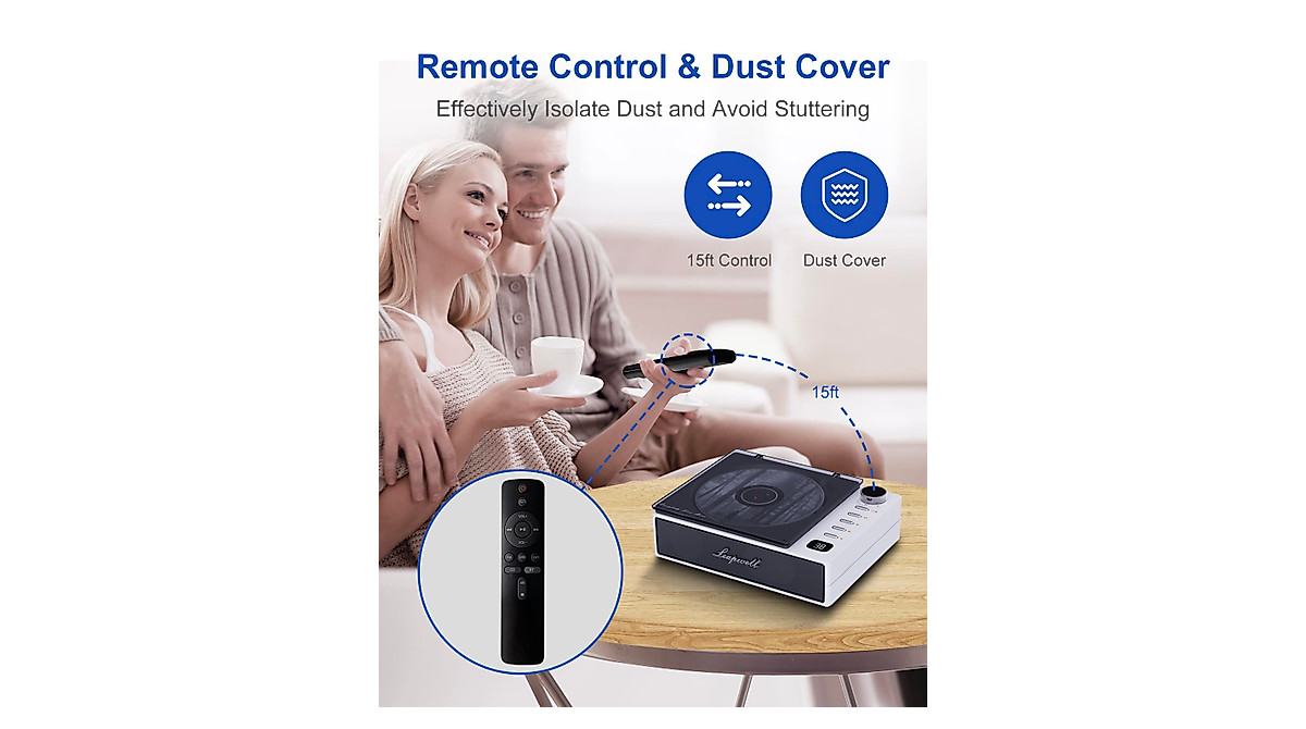 Leapwell Portable CD Player with Bluetooth & Rechargeable Battery