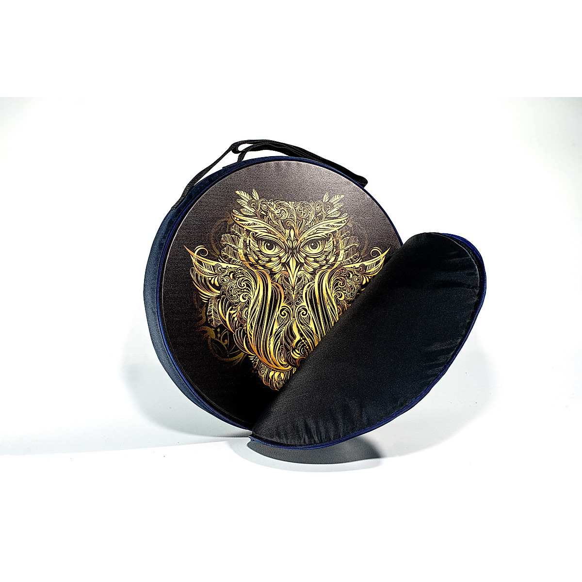 Vegan Shaman "Owl Soul" Drum 20'' | Healing Sound Therapy | Tunable Frame Drum | Water Resistant Membrane | Deep Bass Sacred Sound | With a Soft Protecting Bag