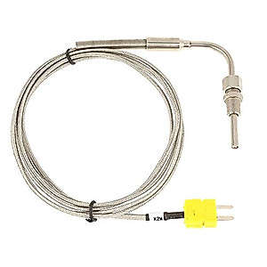 Thermocouple for Furnace, K Type Thermocouple Probe, EGT Thermocouple, EGT K Type Thermocouple Thermocouple Temperature Sensors for Exhaust Gas Temp Probe with 1/8inch NPT Threads Exposed