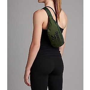 Reebok Fanny Pack - Foundation Lightweight Waist Belt Bag - Crossbody Bag for Gym, Running, Hiking, Festivals, Sports, Varsity Green