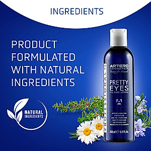 ARTERO Pretty Eyes. Eye Cleaner. Effectively removes Tear Stains from The Tear ducts of Dogs and Cats, ensuring a Clean and Healthy Appearance. 250 ml Bottle for Regular use.