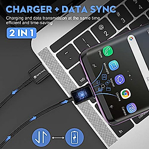 Type C Charger, Adaptive Fast Charging Wall Charger Kit Set with USB-C Cable, Compatible with Samsung Galaxy S22/S22+/S22, S21 /S21, Ultra 5G /S20 / S10 / S10+ / S10e / S8 / S9 / Plus/Edge/Active