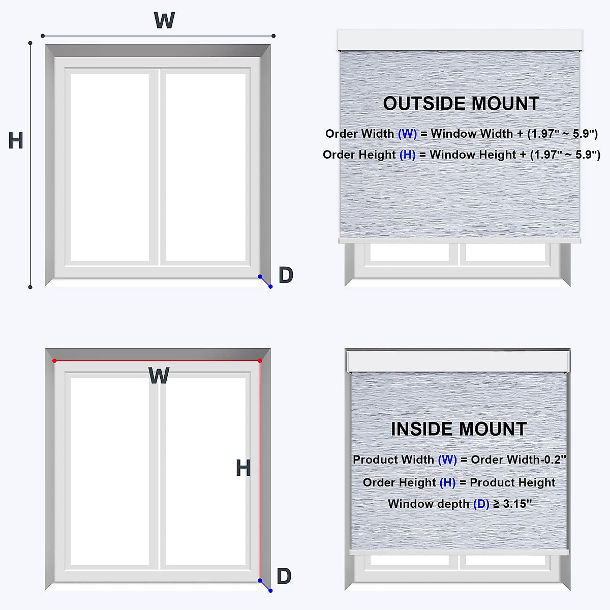 ZSTARR Motorized Blackout Blinds with Remote Smart Blinds Control Wireless Rechargeable Roller Blinds Blinds for Windows,Office,Home,Restaurant,Customized,3911(Drak Grey)