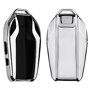 kwmobile Key Cover Compatible with BMW - Silver High Gloss