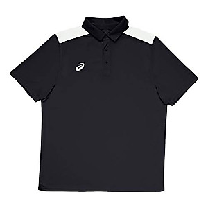 ASICS Men's Hex Print Polo, Team Black, Small