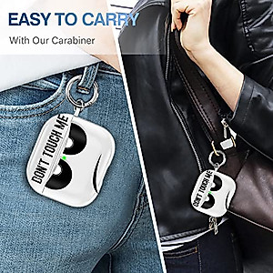 Youtec for Airpods 3 Case 2021, Don't Touch Me for Airpods Cover with Keychain Soft Cute Shockproof Cover for Women Men Compatible with for Airpods 3 Charging Case -Transparent