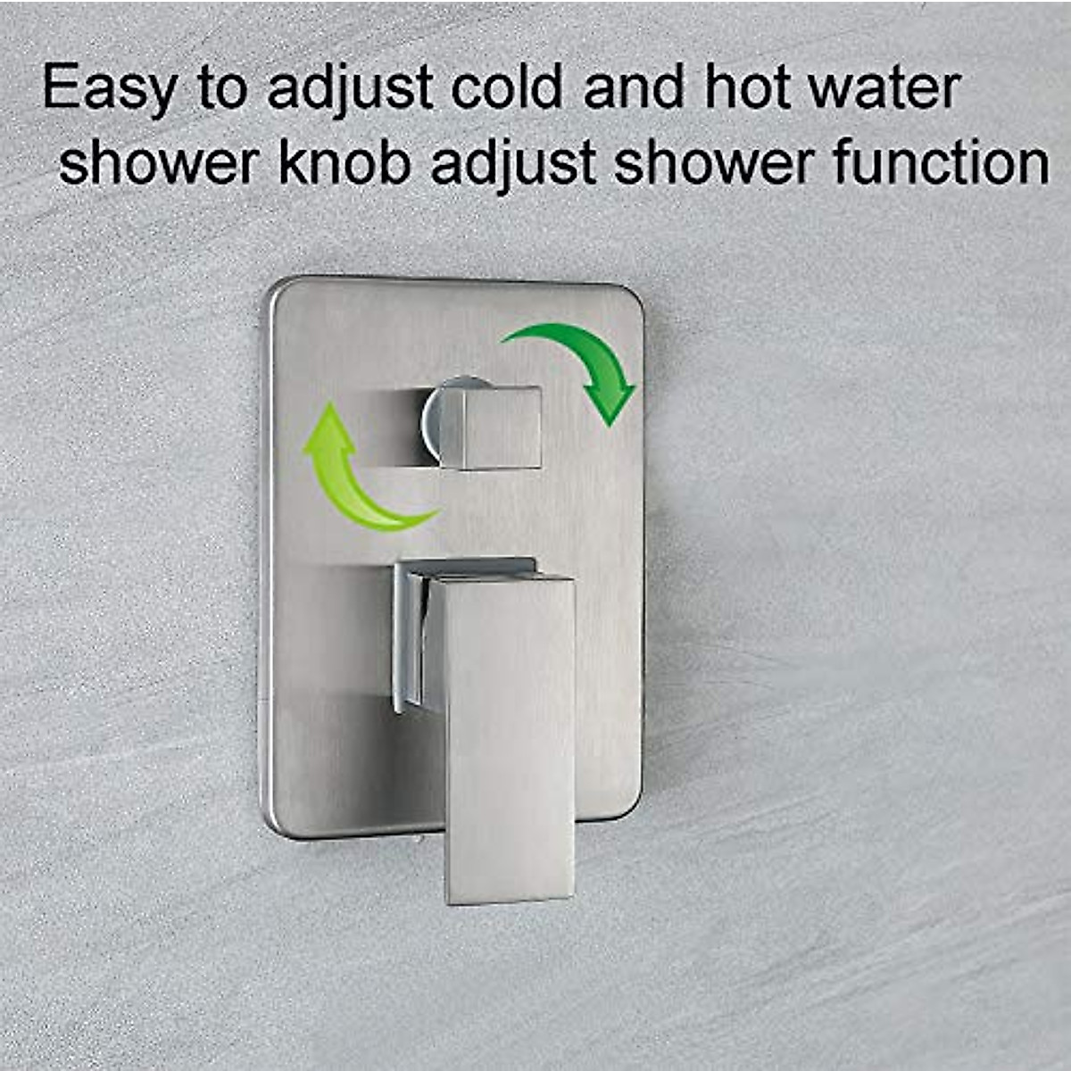 DMDMBATH Shower System Brushed Nickel Shower Faucet Set 3-Function Bathroom Shower Fixtures with Waterfall Tub Spout Wall Mount 10 inch Rain Shower Head (Brushed Nickel)…