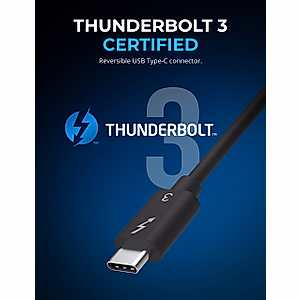 SABRENT Thunderbolt 3 USB-C Cable [Certified] 7.8" (20cm) | 40 Gbps | 100W Charging | E Mark Chip | for MacBook, Laptops, Docks [CB-T320]