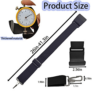 2 Pcs Trash Can Lid Locks Adjustable Bin Strap Garbage Lock Trash Can Lid, Trash Can Locks for Animals, Garbage Strap Outdoor Trash Can Straps for Small Animals, Raccoons, Squirrels, Dogs (Black)