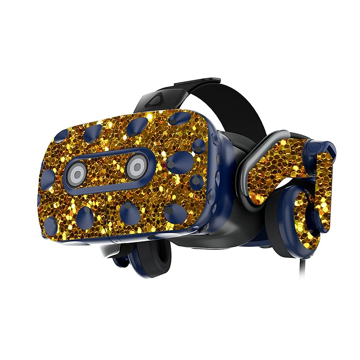 MightySkins Skin Compatible with HTC VIVE Pro VR Headset - Gold Dazzle | Protective, Durable, and Unique Vinyl Decal wrap cover | Easy to Apply, Remove, and Change Styles | Made in The USA