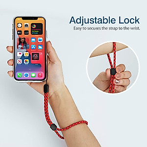 Hand Wrist Strap Lanyard, 6 Pack 8inch Adjustable Nylon Wristlet Straps Keychain String for Cell Phone Case Holder, AirPods Pro 2 2022, Camera, Key, GoPro, USB Drive, Ski Glove (Multi-Color)